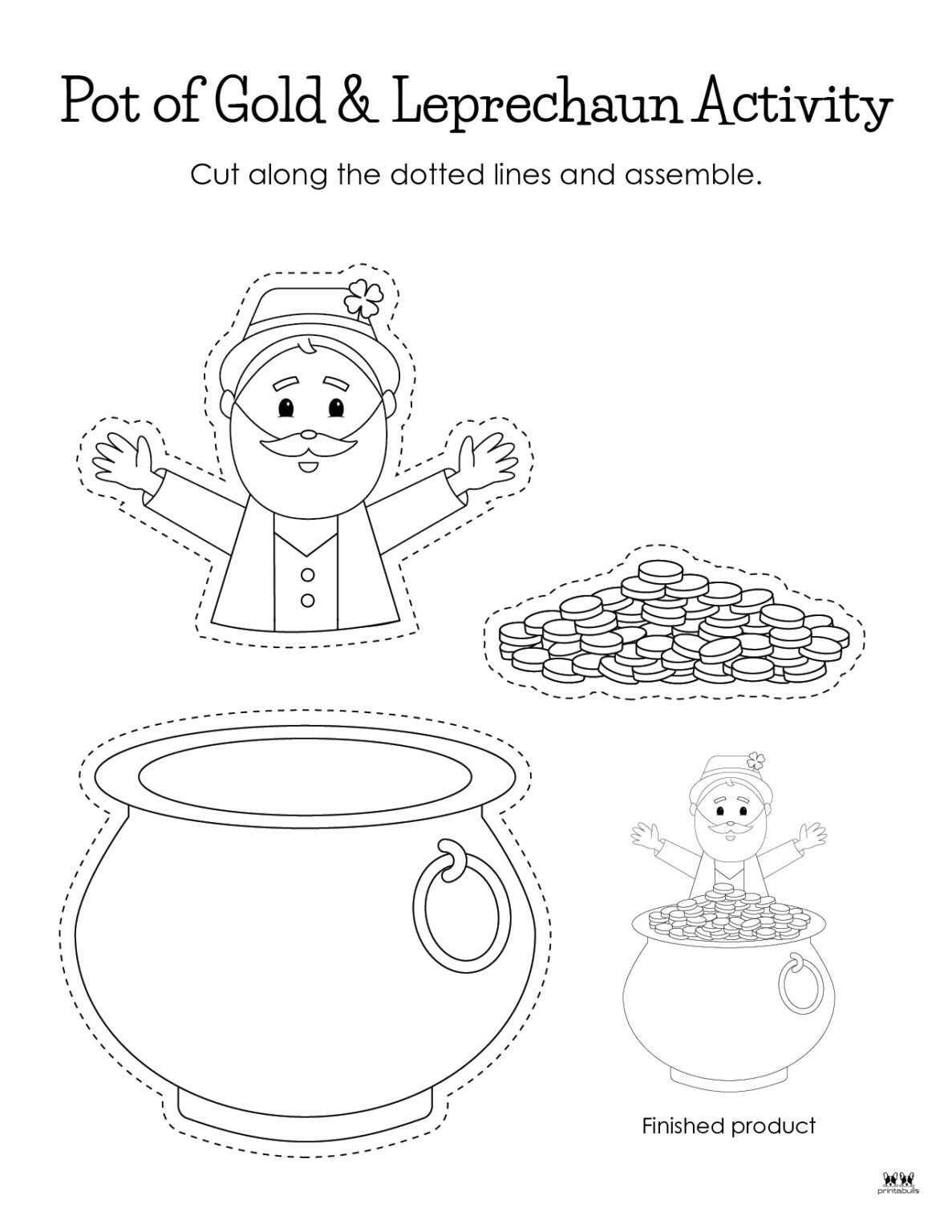 Pot of Gold Templates & Coloring Pages - 33 Pages | Printabulls