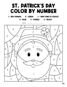 St. Patrick's Day Color By Number - 10 FREE Pages | Printabulls