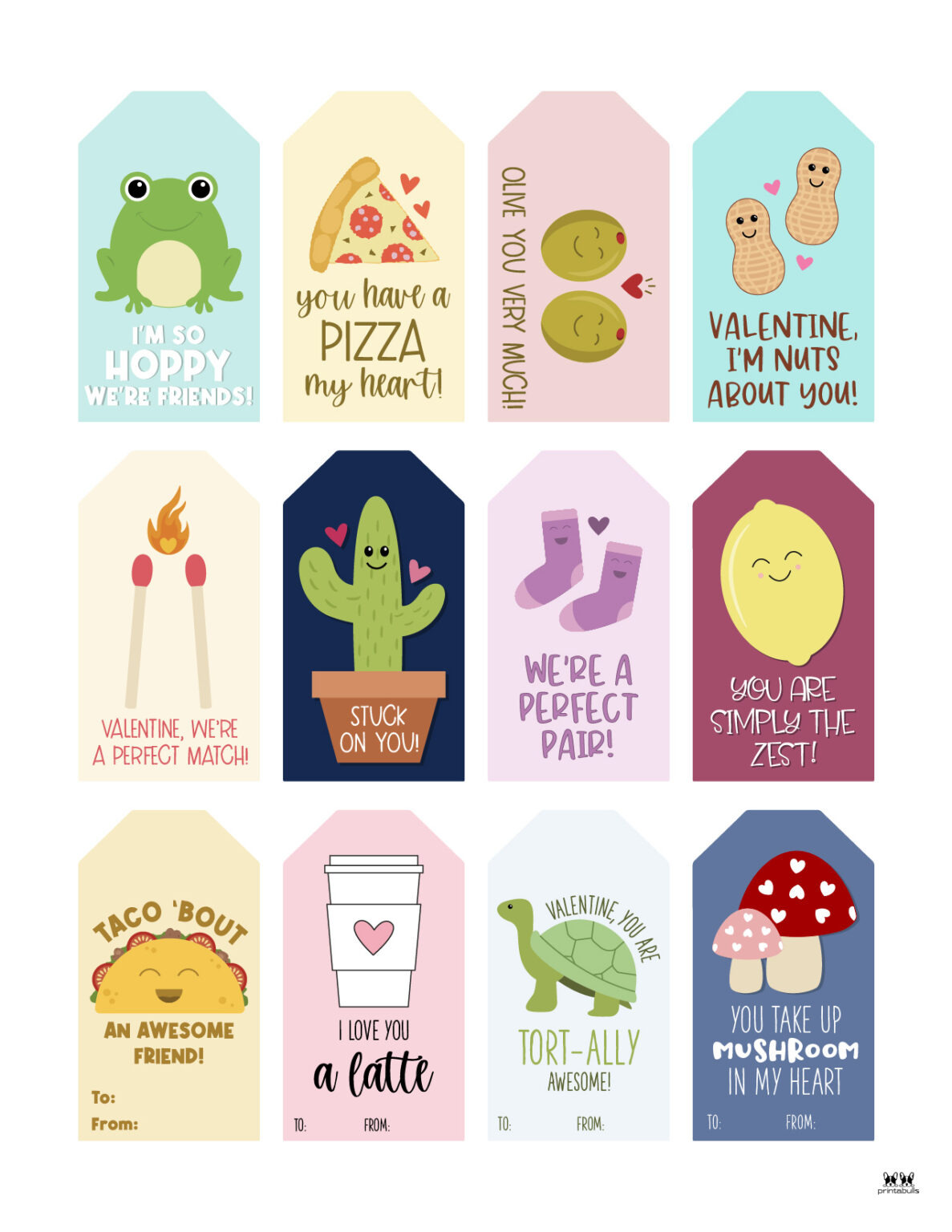 Valentine Tags - 300 FREE Printable Tags | Printabulls