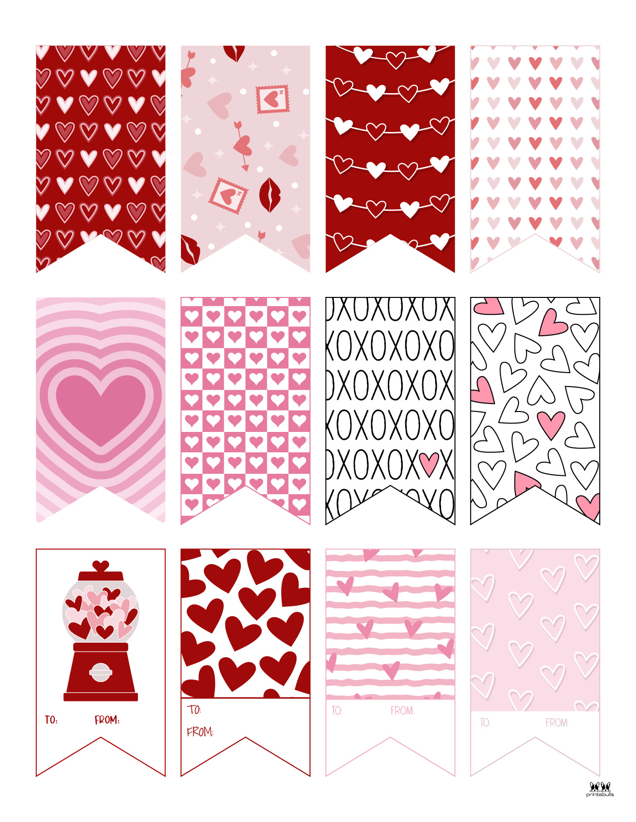 Valentine Tags - 300 FREE Printable Tags | Printabulls