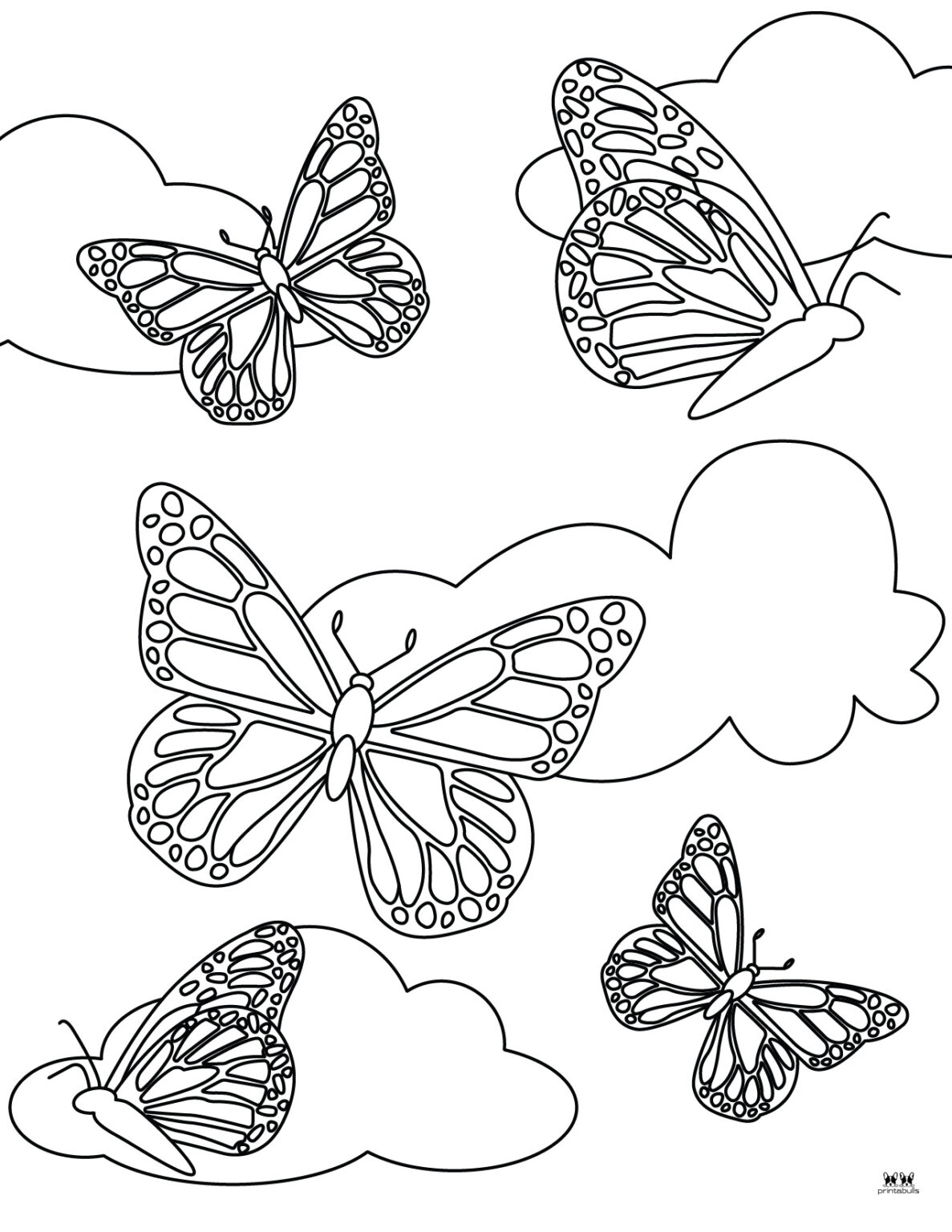 Butterfly Coloring Pages - 50 FREE Pages | Printabulls