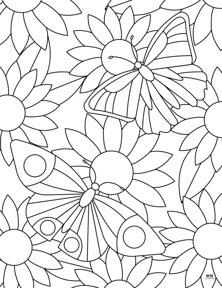Butterfly Coloring Pages - 50 FREE Pages | Printabulls
