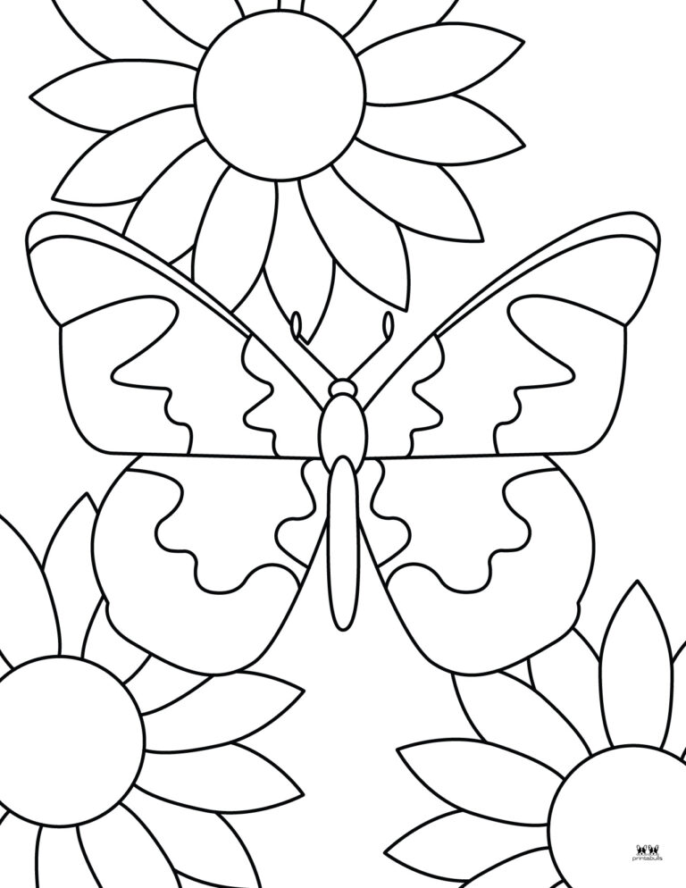 Butterfly Coloring Pages - 50 FREE Pages | Printabulls