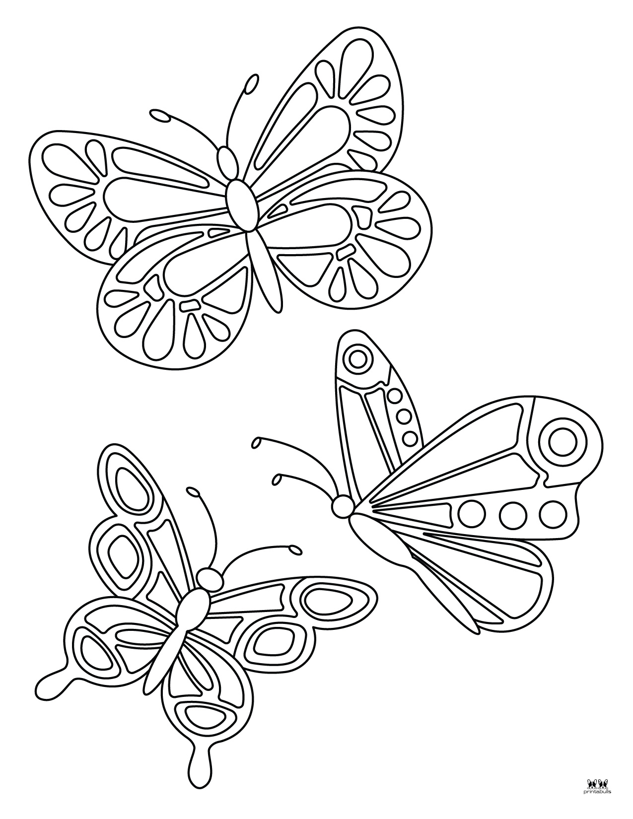 Butterfly Coloring Pages - 50 FREE Pages | Printabulls
