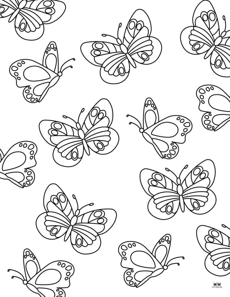 Butterfly Coloring Pages - 50 FREE Pages | Printabulls