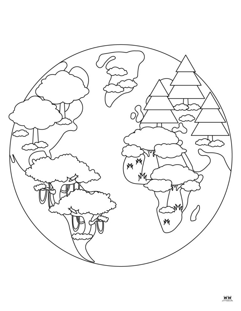 Earth Coloring Pages - 25 FREE Pages | Printabulls