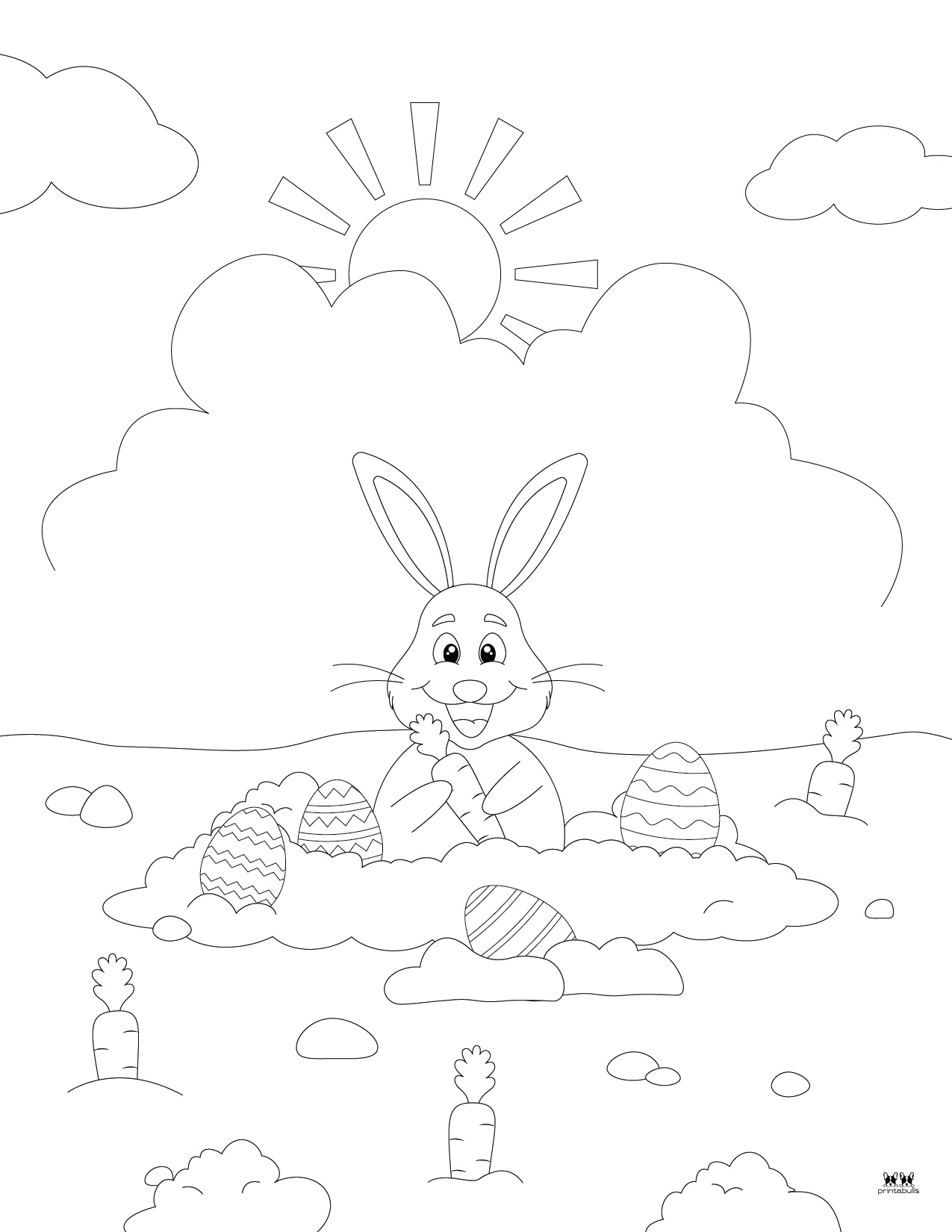 Easter Bunny Coloring Pages - 75 FREE Pages | Printabulls