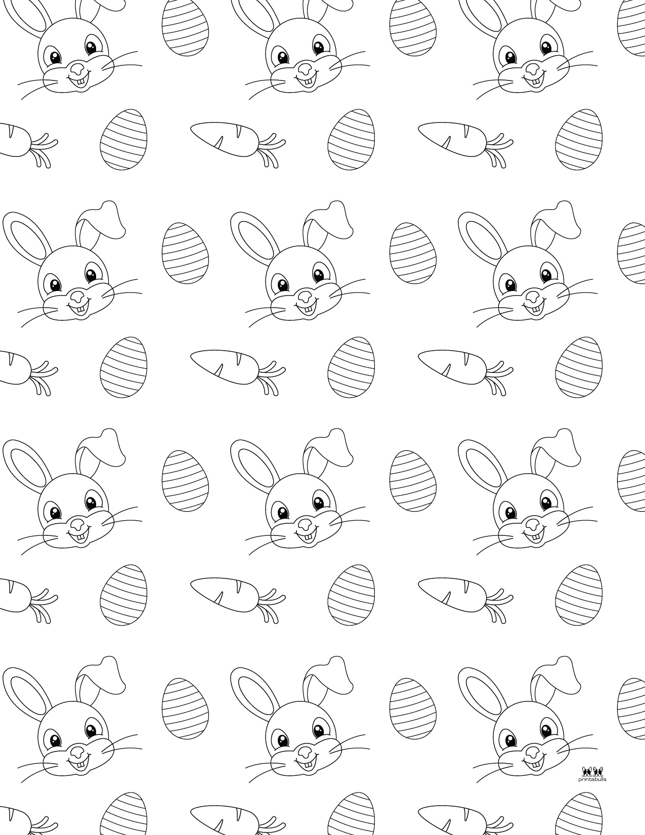 Easter Bunny Coloring Pages - 75 FREE Pages | Printabulls