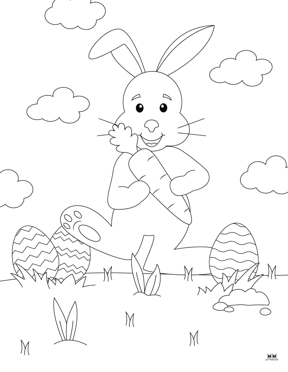 Easter Bunny Coloring Pages - 75 FREE Pages | Printabulls