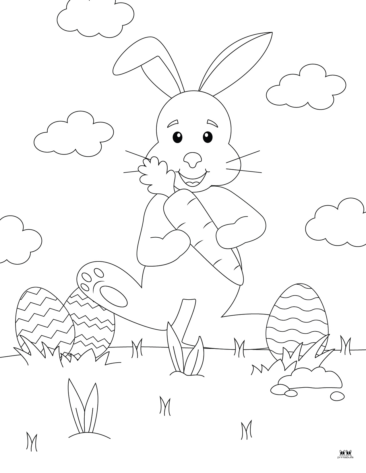 Easter Bunny Coloring Pages - 75 FREE Pages | Printabulls