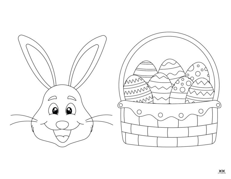 Easter Bunny Coloring Pages - 75 FREE Pages | Printabulls