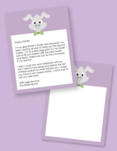 Easter Bunny Letters - 15 FREE Printable Letters | Printabulls