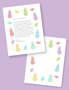 Easter Bunny Letters - 15 FREE Printable Letters | Printabulls