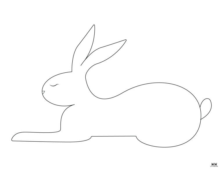 Easter Bunny Templates & Outlines - 53 FREE Pages | Printabulls