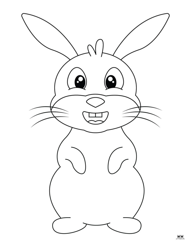 Easter Bunny Templates & Outlines - 53 FREE Pages | Printabulls