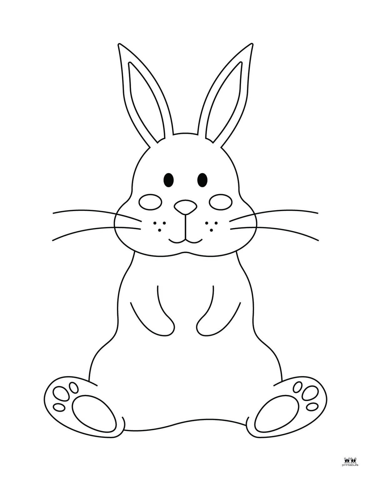 Easter Bunny Templates & Outlines - 53 FREE Pages | Printabulls