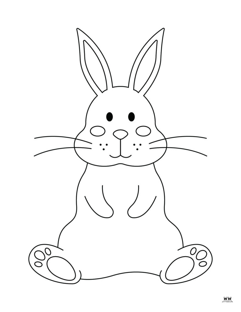 Easter Bunny Templates & Outlines - 53 FREE Pages | Printabulls