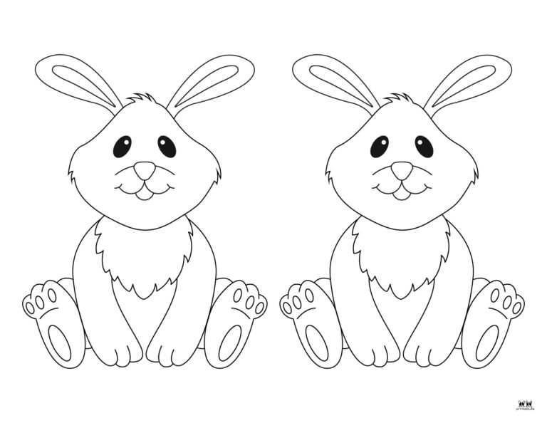 Easter Bunny Templates & Outlines - 53 FREE Pages | Printabulls