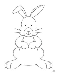 Easter Bunny Templates & Outlines - 53 FREE Pages | Printabulls