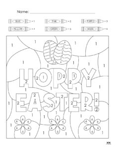 Easter Color By Number - 10 FREE Printable Pages | Printabulls