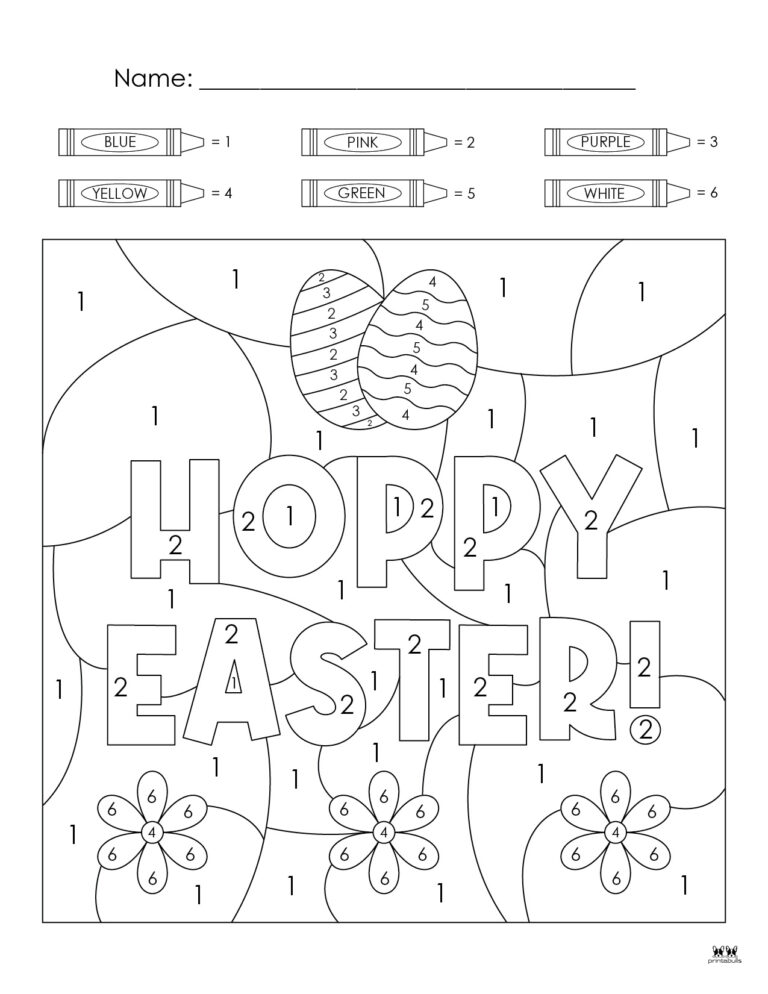 Easter Color By Number 10 FREE Printable Pages Printabulls Easter Color By Number 10 FREE Printable Pages Printabulls