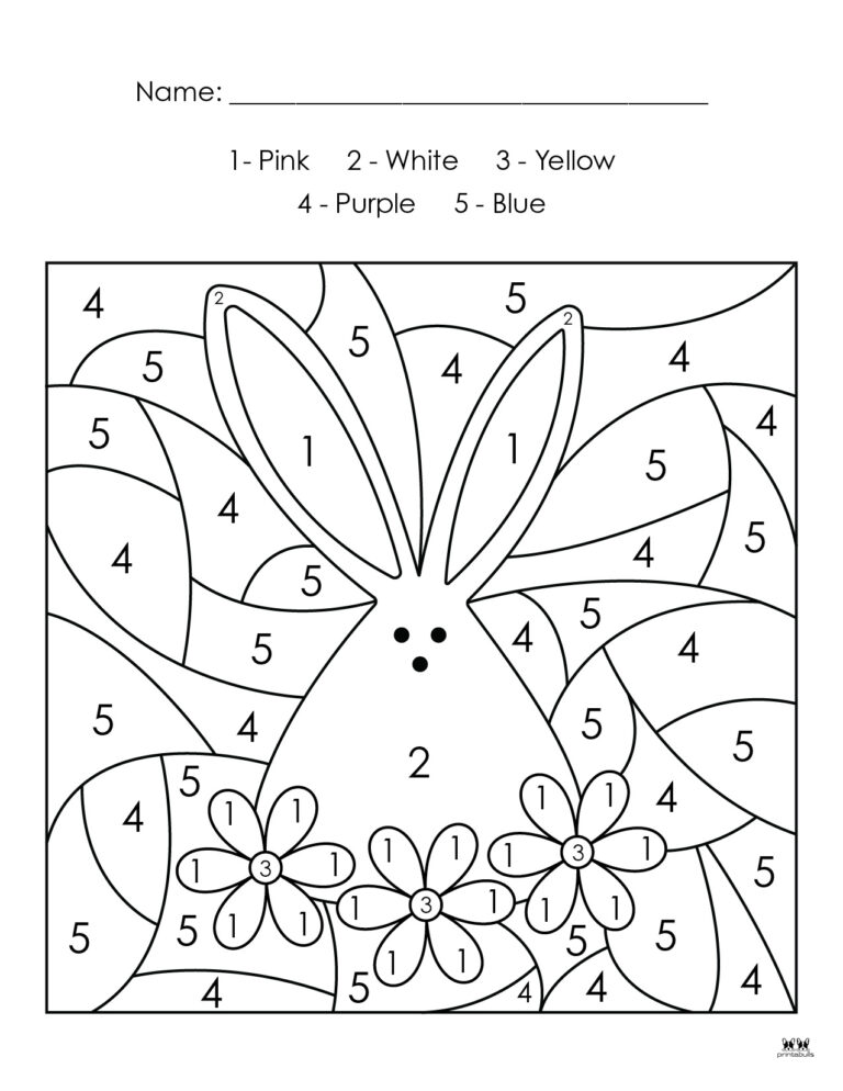 Easter Color By Number - 10 FREE Printable Pages | Printabulls