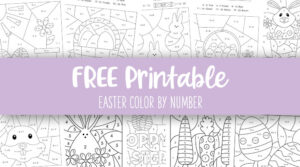 Easter Color By Number - 10 FREE Printable Pages | Printabulls