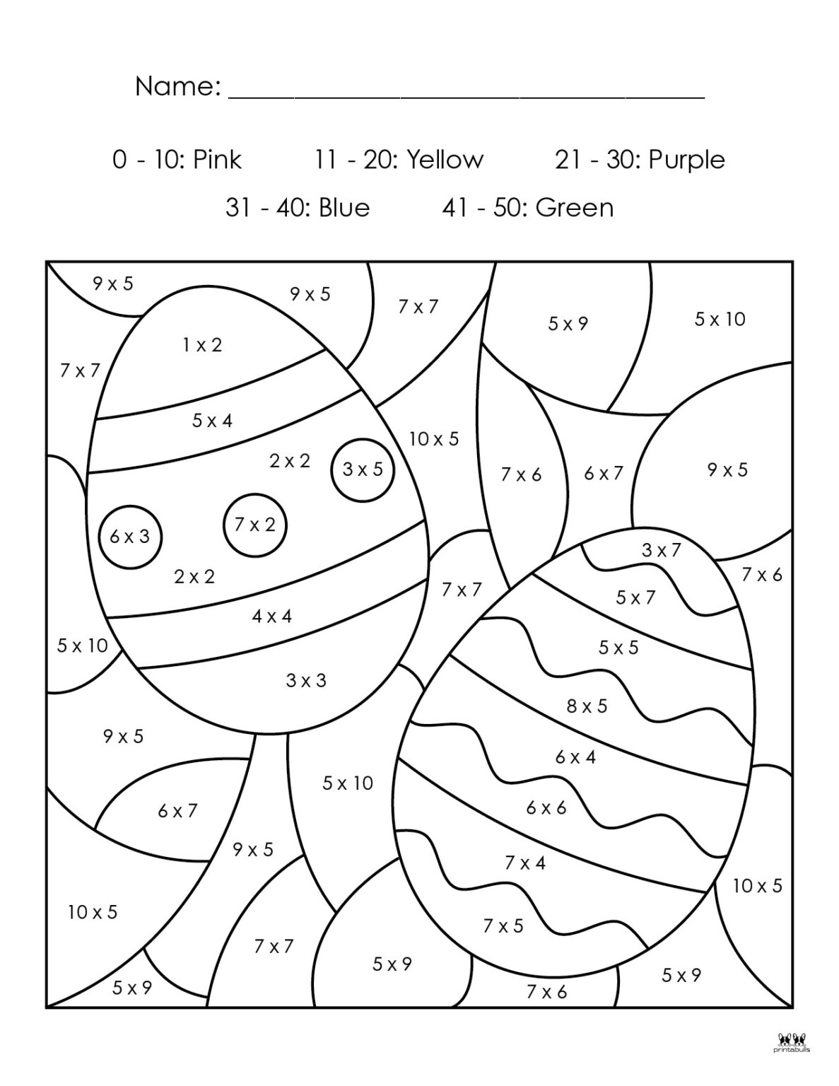 Easter Color By Number - 10 FREE Printable Pages - PrintaBulk