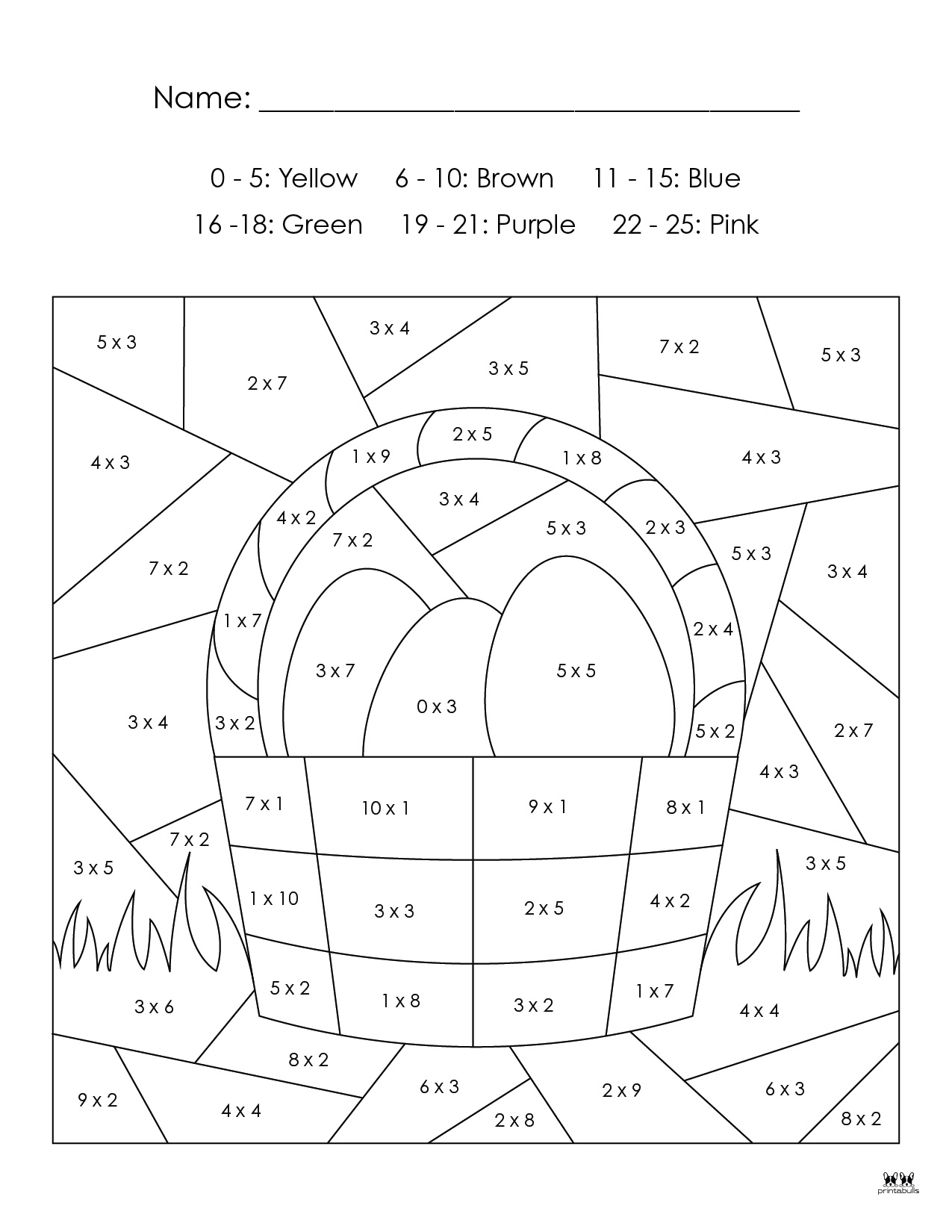 Easter Color By Number - 10 FREE Printable Pages | Printabulls