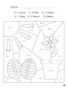 Easter Color By Number - 10 FREE Printable Pages | Printabulls