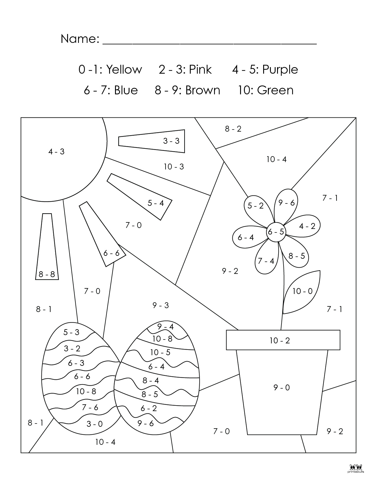 Easter Color By Number - 10 FREE Printable Pages | Printabulls