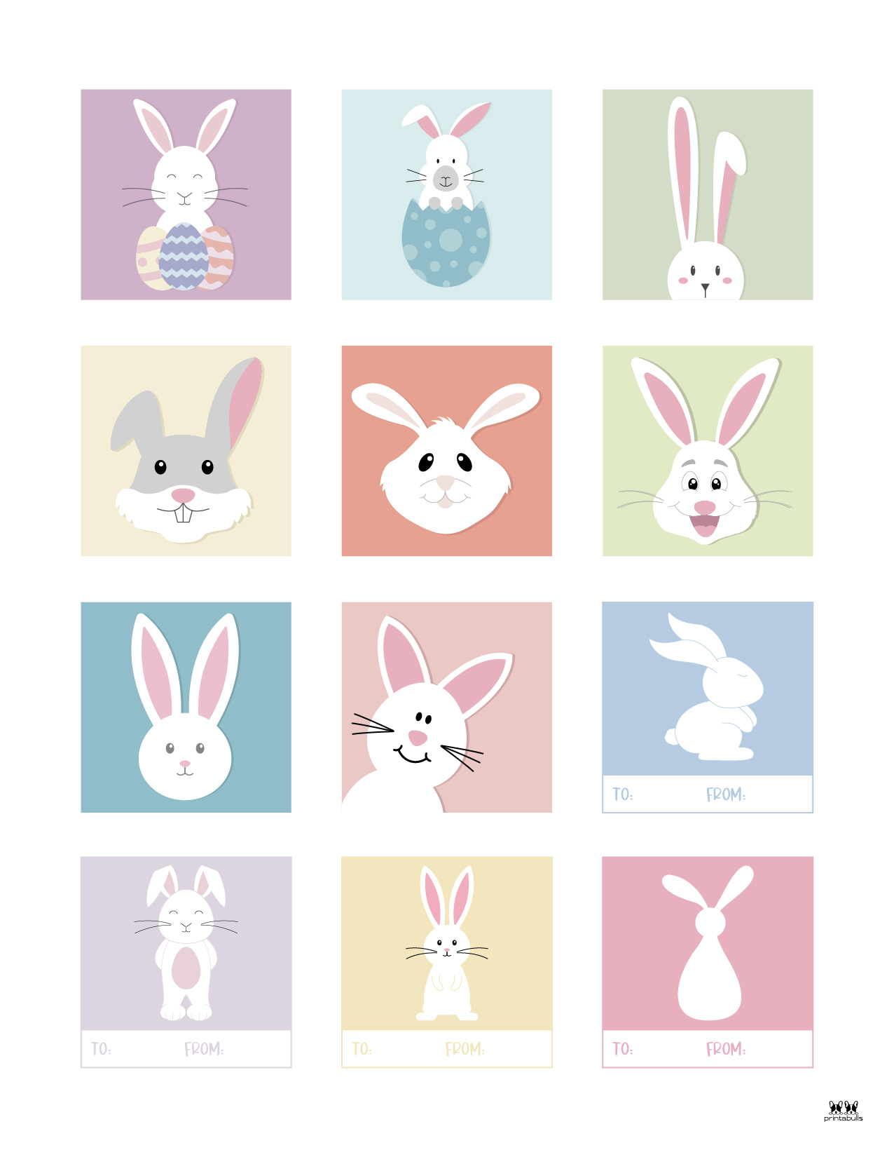Easter Tags - 300 FREE Printable Gift Tags | Printabulls