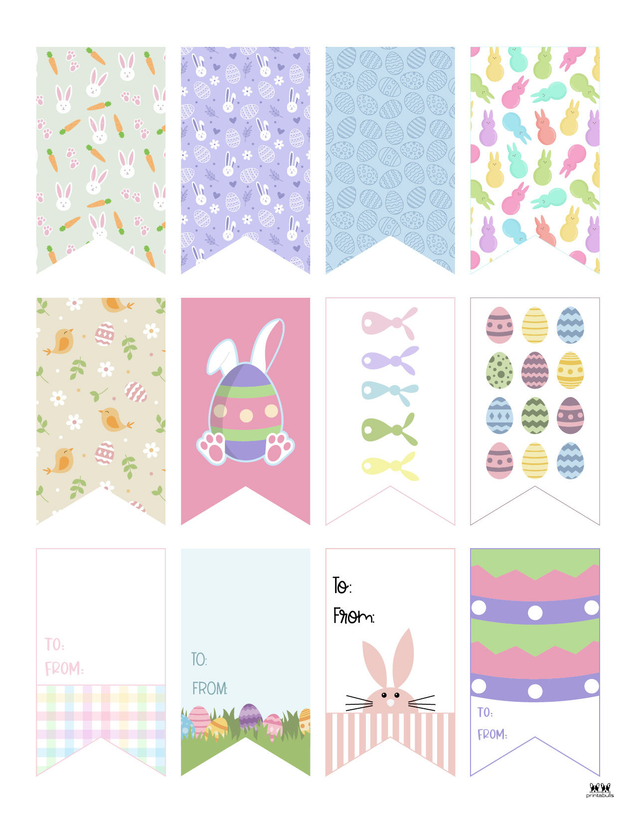 Easter Tags - 300 FREE Printable Gift Tags | Printabulls