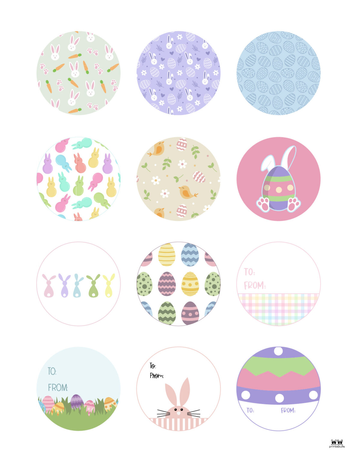 Easter Tags - 300 FREE Printable Gift Tags | Printabulls