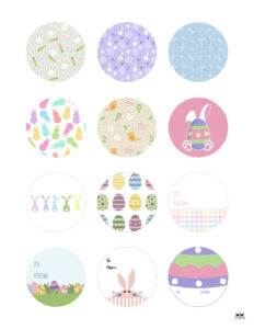 Easter Tags - 300 FREE Printable Gift Tags | Printabulls