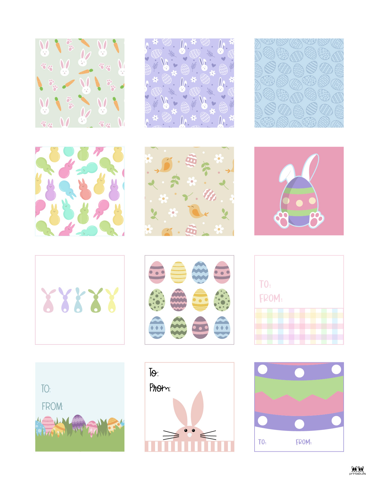 Easter Tags - 300 FREE Printable Gift Tags | Printabulls