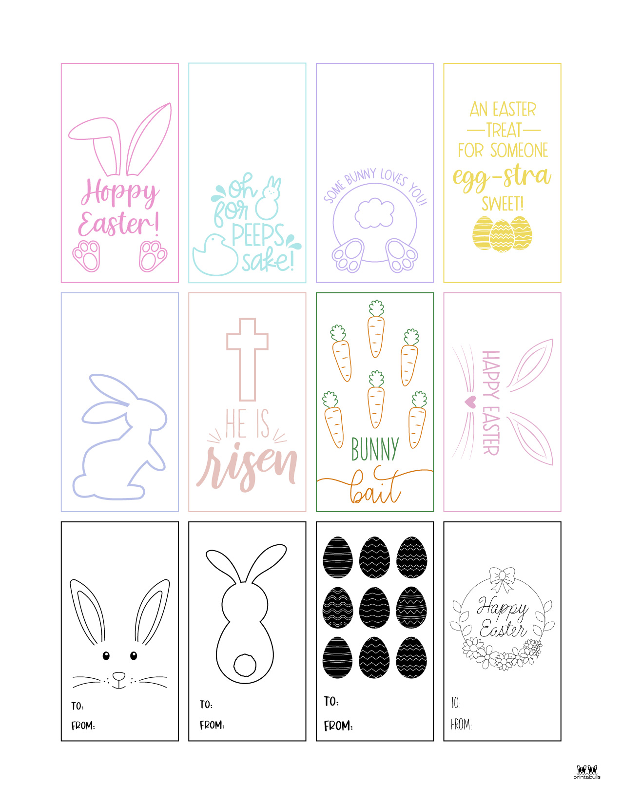 Easter Tags - 300 FREE Printable Gift Tags | Printabulls