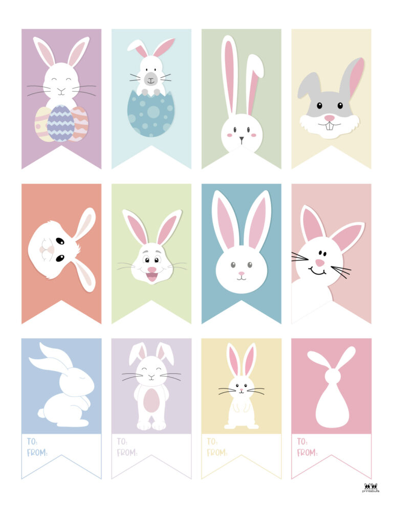 Easter Tags - 300 FREE Printable Gift Tags | Printabulls