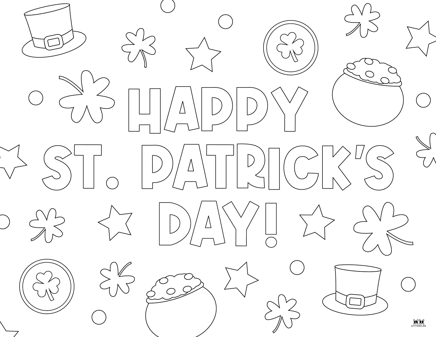 Happy St. Patrick's Day Coloring Pages - 15 Pages | Printabulls