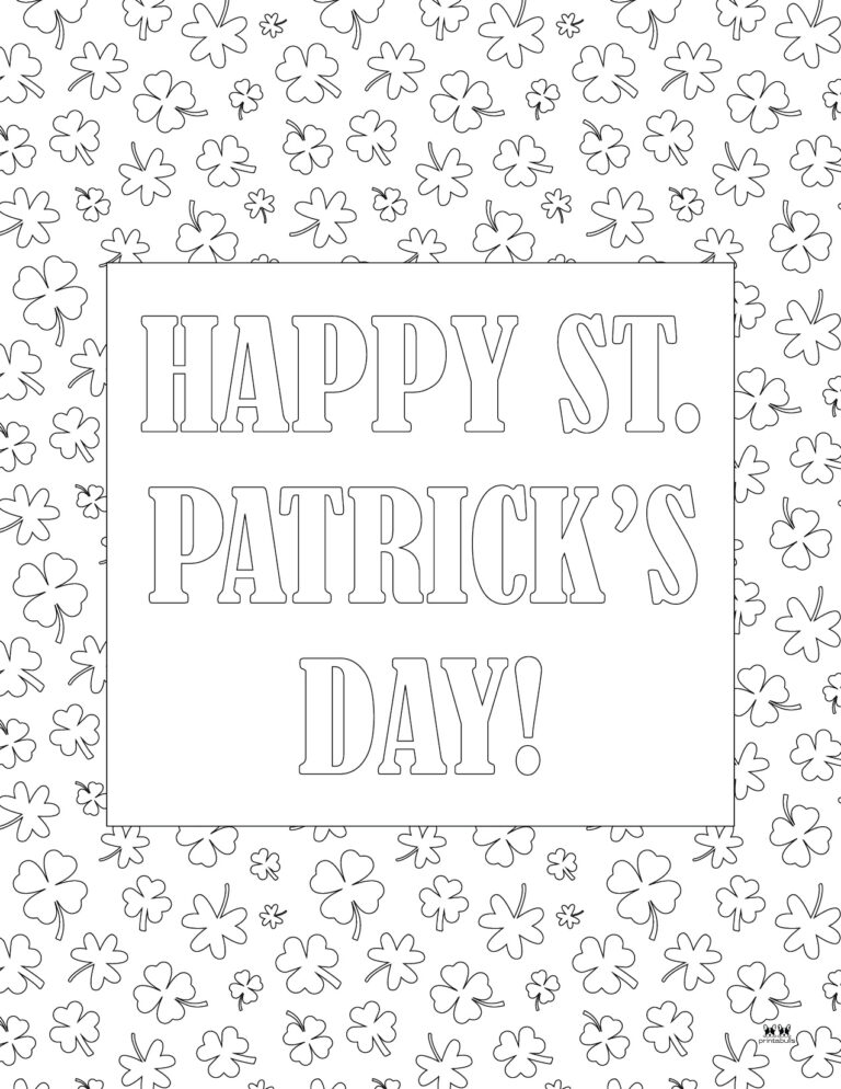 Happy St. Patrick's Day Coloring Pages - 15 Pages | Printabulls