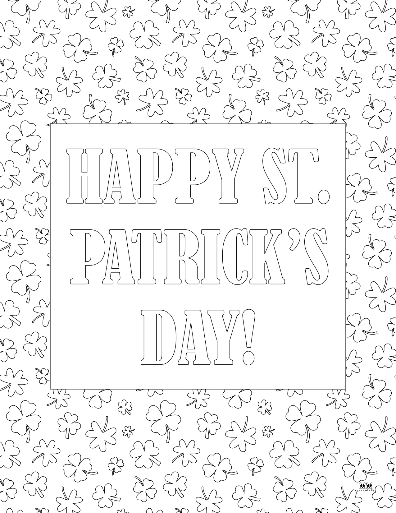Happy St. Patrick's Day Coloring Pages - 15 Pages | Printabulls