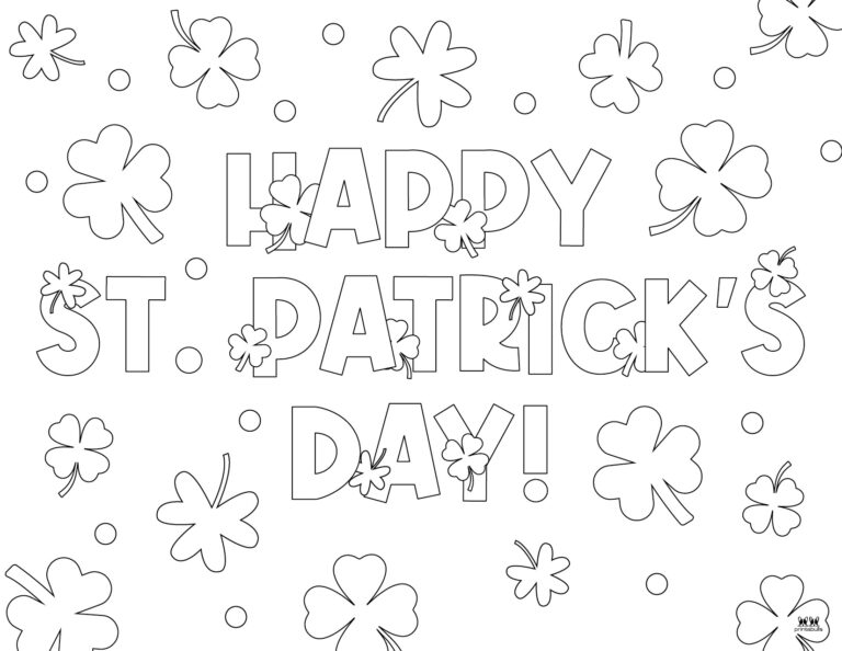 Happy St. Patrick's Day Coloring Pages - 15 Pages | Printabulls