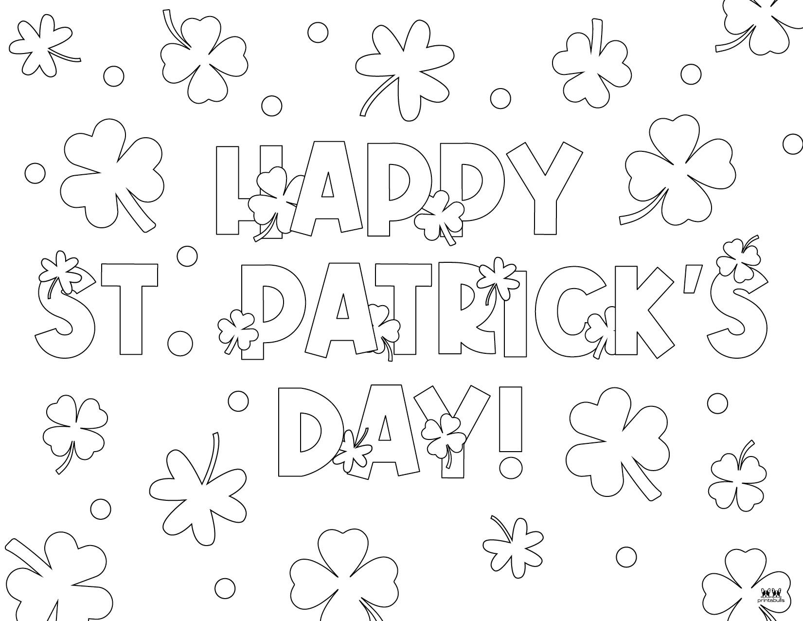 Happy St. Patrick's Day Coloring Pages - 15 Pages | Printabulls