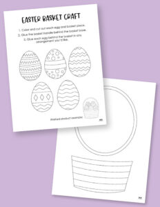 Easter Basket Templates - 25 FREE Printables | Printabulls