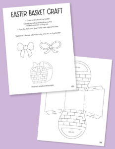 Easter Basket Templates - 25 FREE Printables | Printabulls