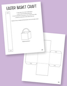 Easter Basket Templates - 25 FREE Printables | Printabulls