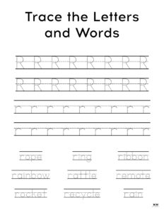 Letter R Worksheets - 50 FREE Printables - PrintaBulk