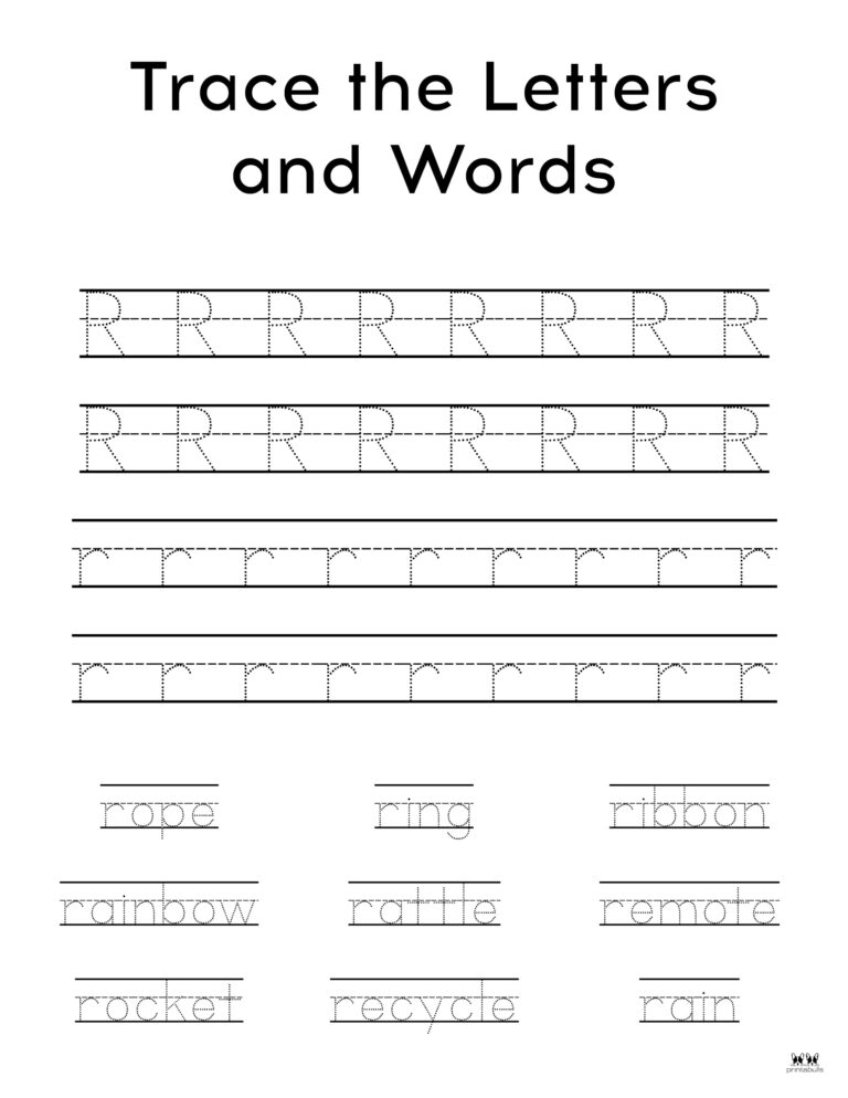 Letter R Worksheets - 50 FREE Printables | Printabulls