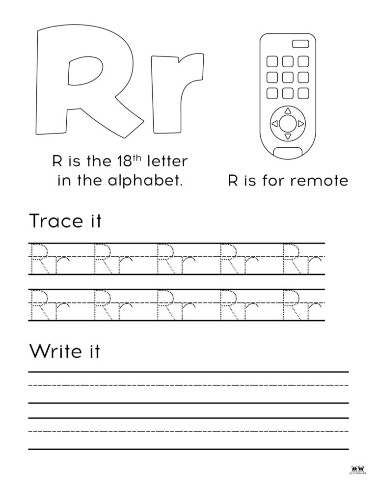Letter R Worksheets - 50 FREE Printables | Printabulls