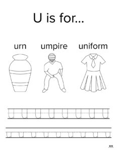 Letter U Worksheets - 50 FREE Printables | Printabulls